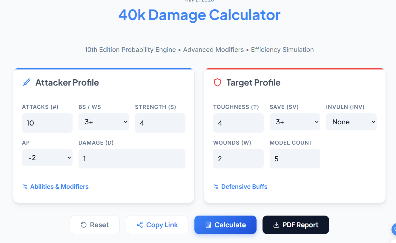 40K Damage Calculator